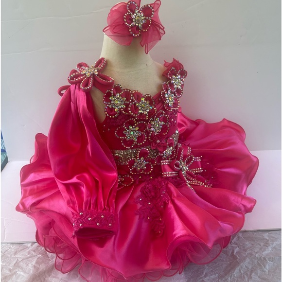 Dresses | Copy Pink Girls Glitz Pageant Birthday Princess Cupcake Dress ...